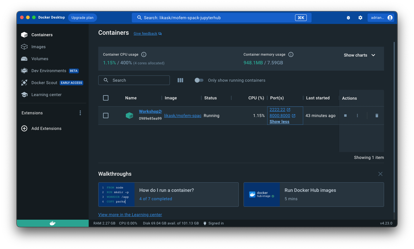 Mofem Installation With Docker Jupyterhub